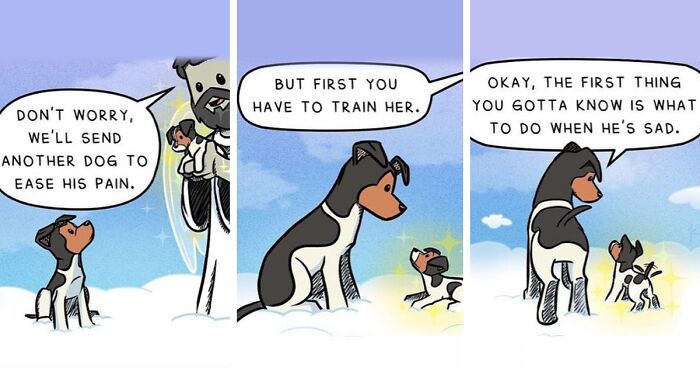 35 Heartwarming Comics That This Artist Created Inspired By His Dog ...