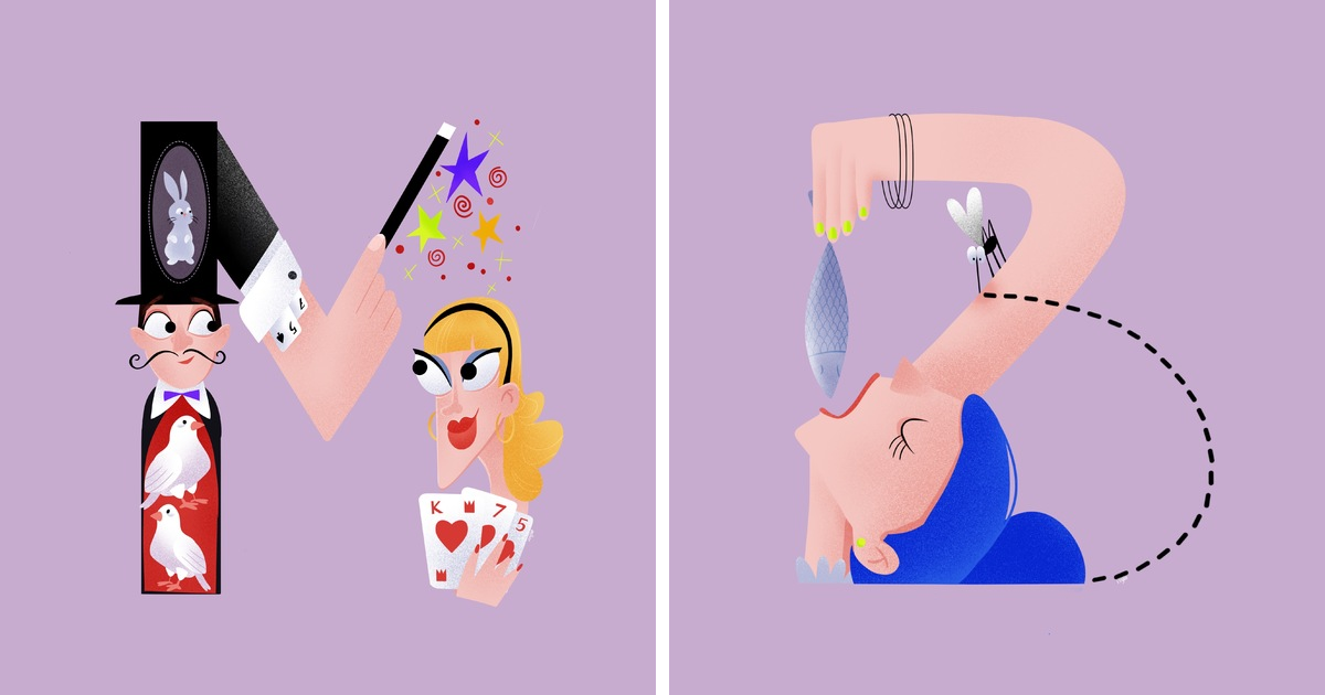 “Not Alone”: I Illustrated All Letters Of Alphabet In A Creative Way ...