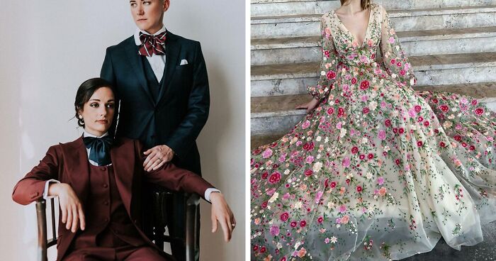 50 Brides That Embraced A Different Look On Their Wedding Day | Bored Panda