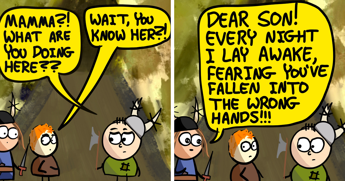 My 31 Comics About An Over-Possessive Mom Who Joins Her Son On A Viking ...
