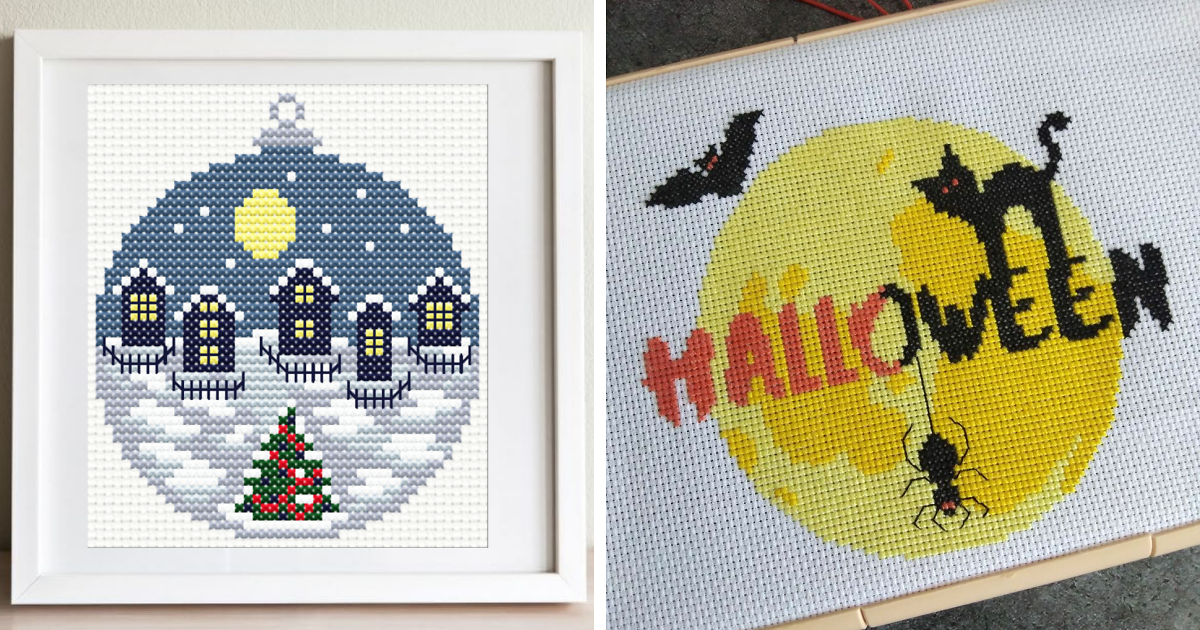 My Cross-Stitch Patterns For The Upcoming Holidays (14 Pics) | Bored Panda