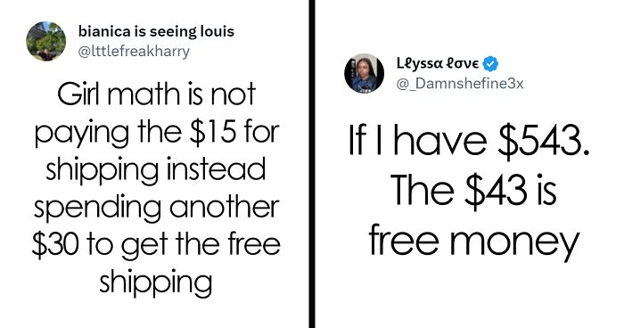 30 Funny “Girl Math” Posts That Make Total Sense To Women | Bored Panda