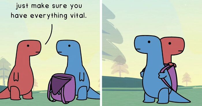 40 Witty And Heartfelt Comics By “Dinosaur Couch” (New Pics)