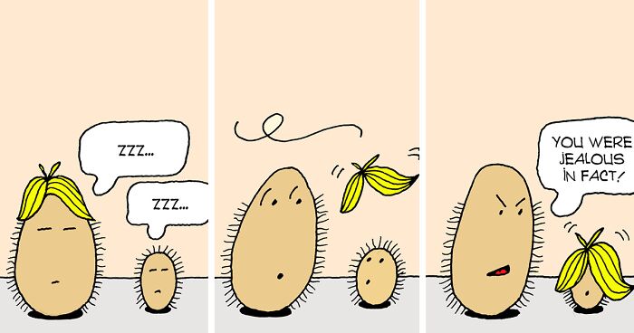 Inspired By Quirky Life Events, I Created The “2 Hairy Potatoes” Comic Series | Bored Panda