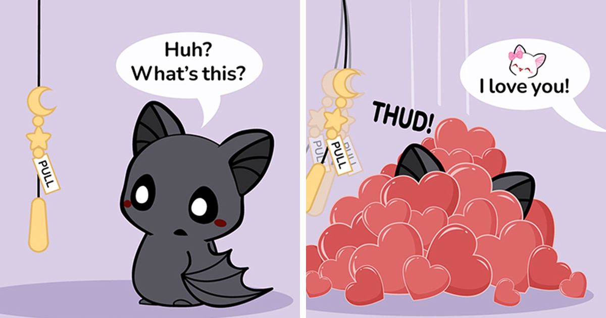 I Make Wholesome Comics Featuring The Life Of A Cute Bat Couple (20 New ...