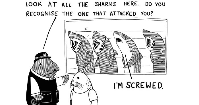 40 New Comics That Depict The Snarky Conversations Between Sharks And Other Aquatic Life | Bored ...