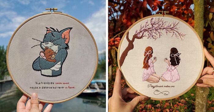 I Am An Embroidery Artist Who Captures Entire Landscapes And People’s ...