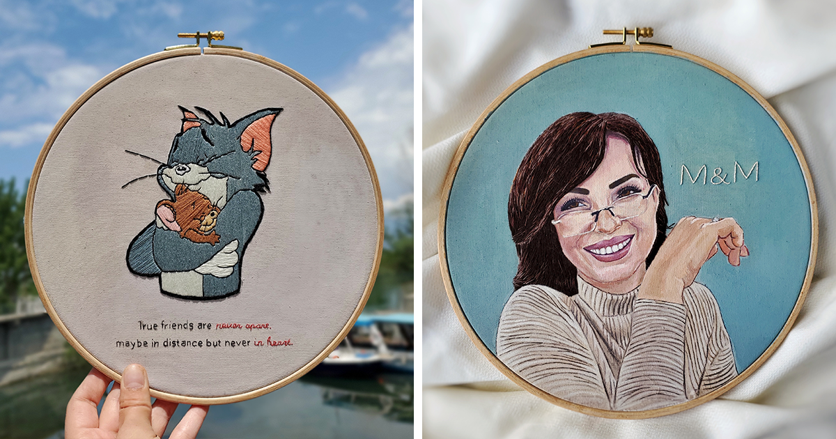 I Am An Embroidery Artist Who Captures Entire Landscapes And People’s ...
