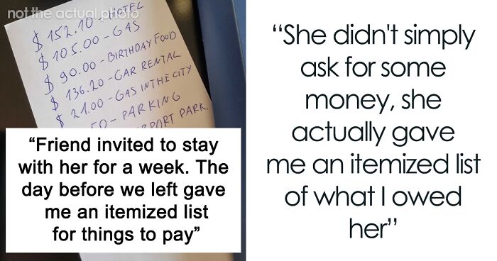 Woman Shocked To Get A List Of Everything She Owes Her Friend After ...