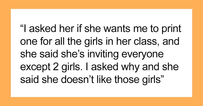 Daughter Excludes 2 ‘Boring’ Girls From Her Birthday Party, Mom ...