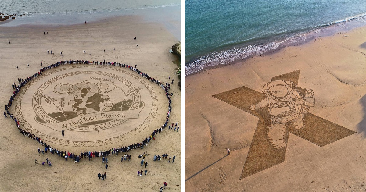How To Draw Beach Sand The Irish Sand Art Of Manu Spirit Of Change
