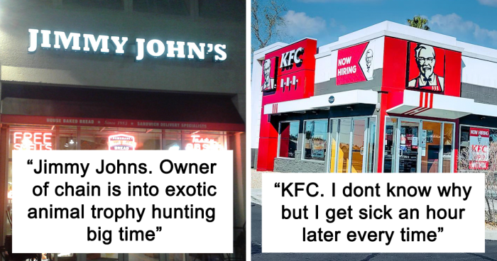 “What Restaurants Do You Refuse To Go To And Why?” (30 Answers) | Bored ...