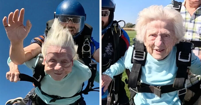 Grandma Defies Age And Breaks The World Skydiving Record At 104 With No ...
