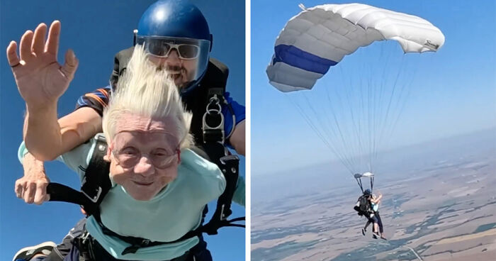 Grandma Defies Age And Breaks The World Skydiving Record At 104 With No ...