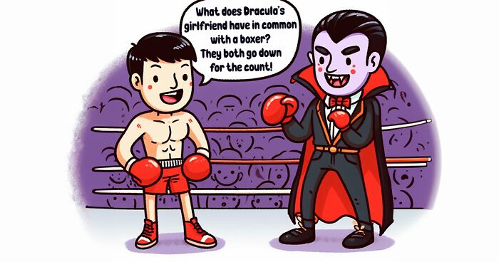 I Created 13 Cartoons Featuring Bad Halloween Jokes | Bored Panda