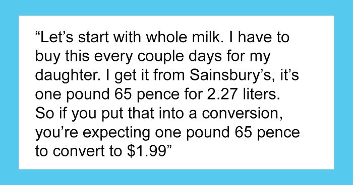 Woman Breaks Down Price Difference Of Food Between UK And US, Goes ...