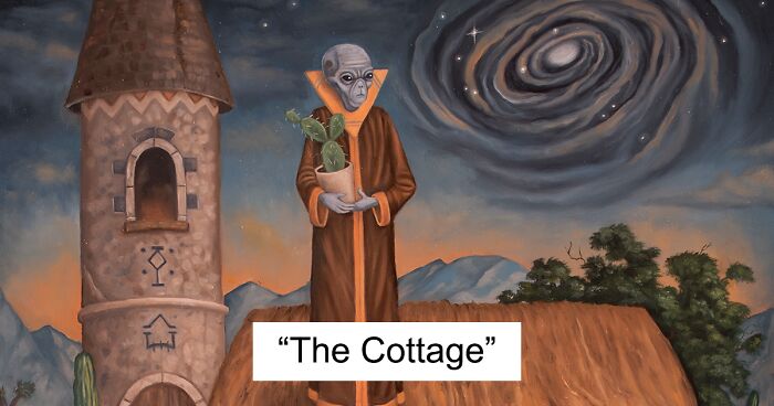 30 Paintings Of My Fantasy World Where Aliens Eat Gold And Steal Human ...