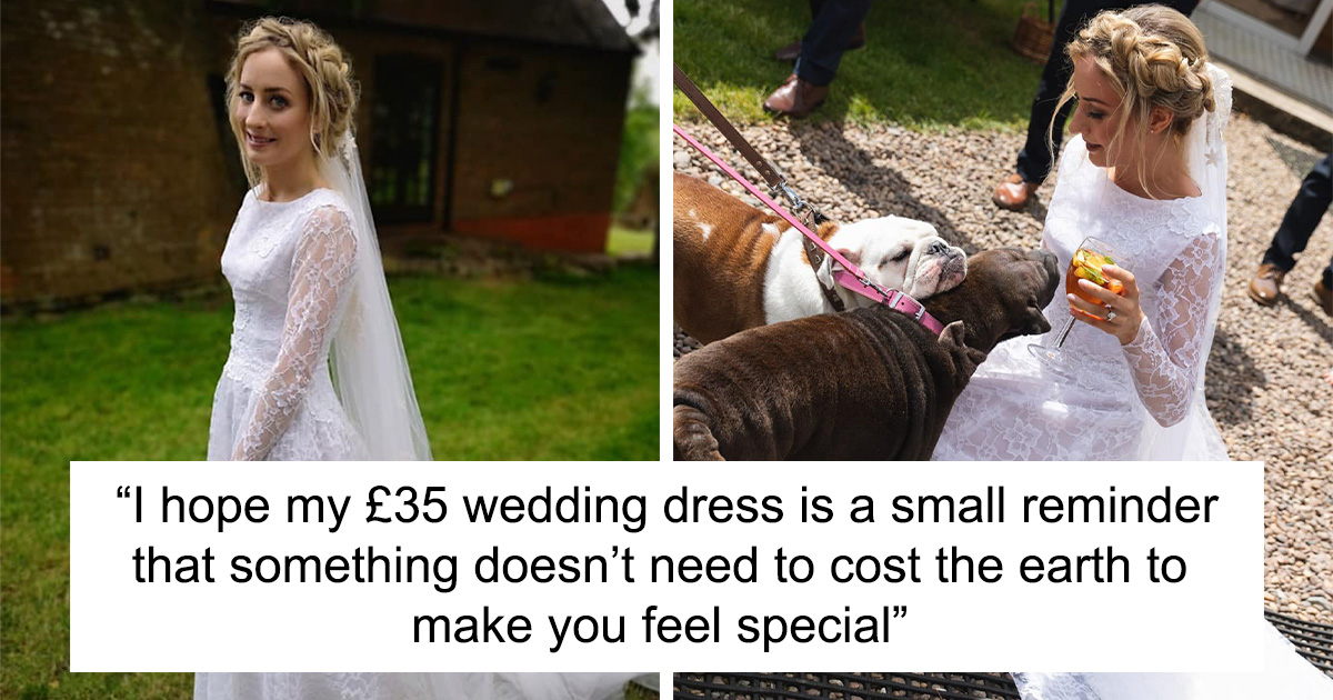 Bride Goes Viral For Choosing A $43 Charity Shop Dress As Her Wedding ...