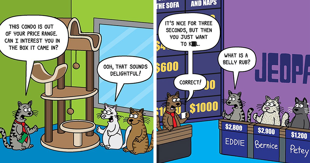 Only Cat And Dog Owners Might Truly Understand These 50 New Cartoons By ...