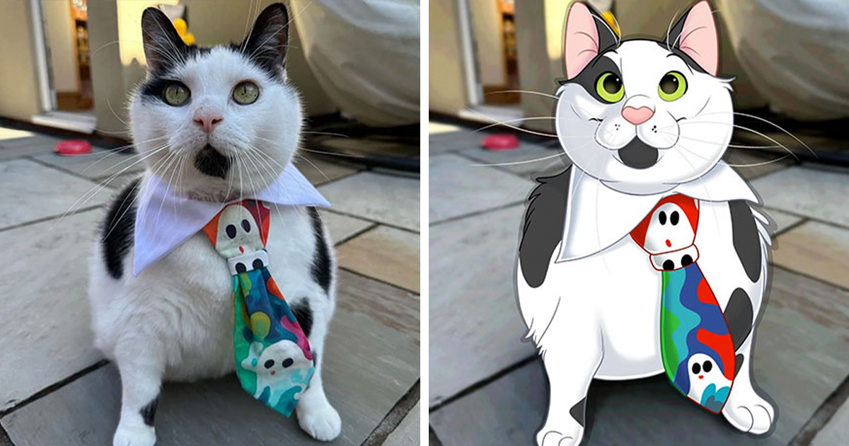 Artist Creates Cute Pet Portraits That Turn Them Into Disney Movie ...