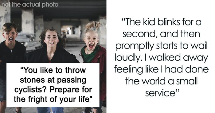 Cyclist Gets Pelted With Stones By Rowdy Kids, Gives Them The Scare Of ...