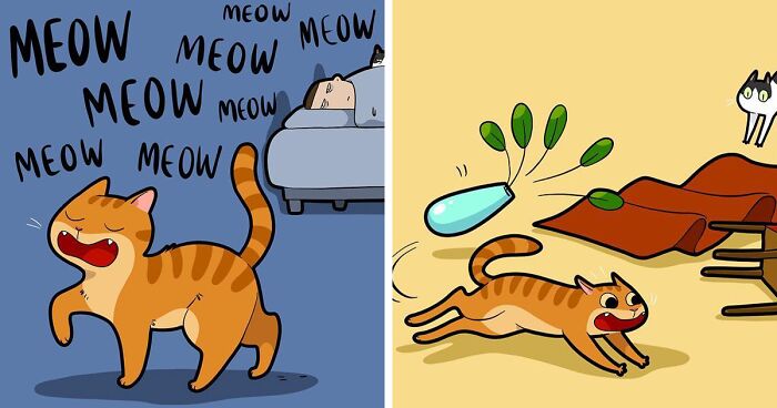 Artist Illustrates What It’s Like To Live With A Cat (30 New Pics)