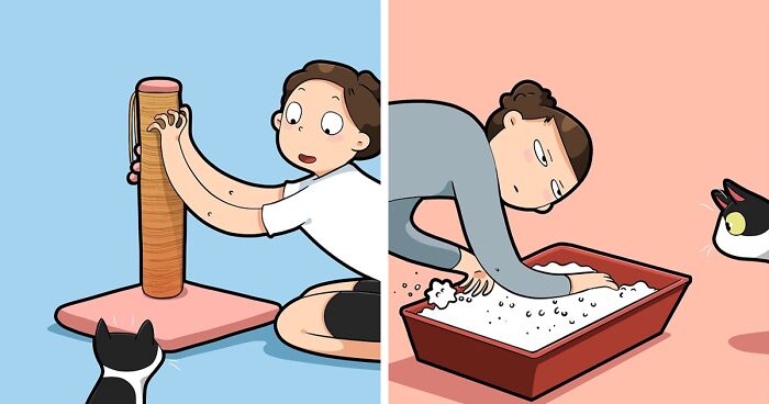 Artist Illustrates What It’s Like To Live With A Cat (30 New Pics)