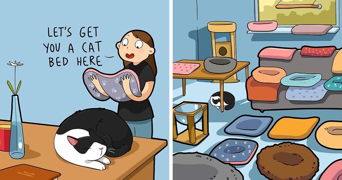 Artist Illustrates What It’s Like To Live With A Cat (30 New Pics)