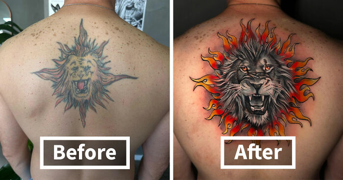 50 Tattoo Regrets That Got A Major Upgrade (New Pics) | Bored Panda