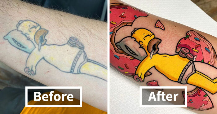 50 Tattoo Regrets That Got A Major Upgrade (New Pics) | Bored Panda