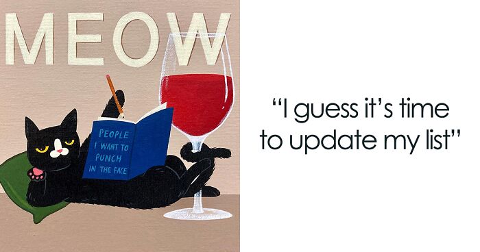 30 Hilarious Illustrations Of A Black Cat With Attitude By This Artist ...