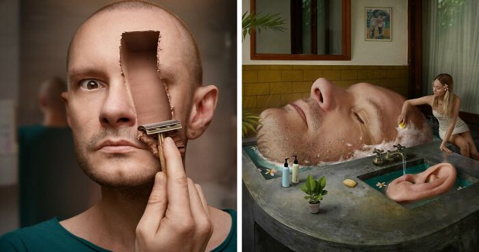 This Artist Uses His Photoshop Skills To Place Himself Into Surreal ...