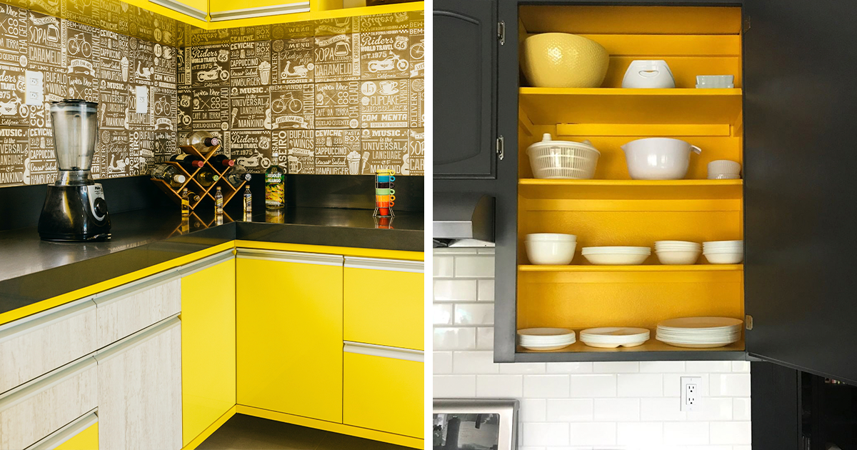 15 Yellow Kitchen Cabinets For A Pop of Sunshine In Your Kitchen ...