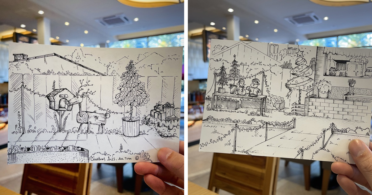 I Drew My Christmas Memories Using A Ball Pen, And Here Are 12 Of The ...