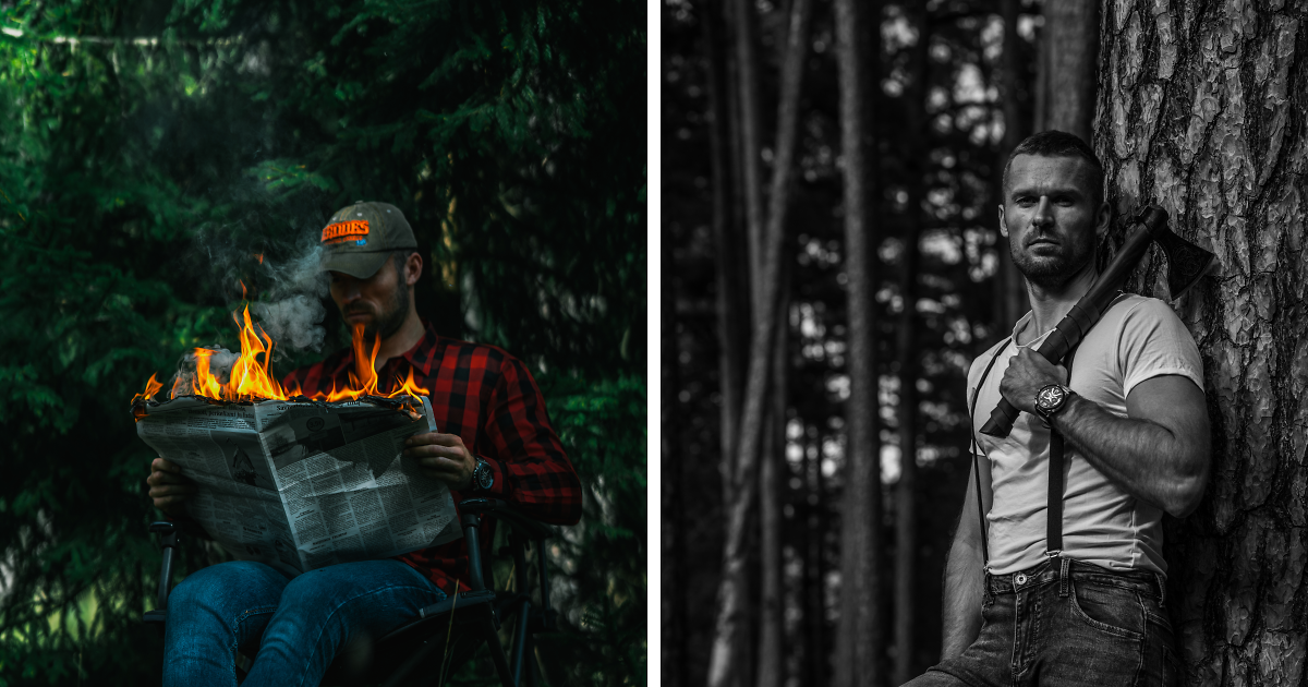 Lumberjack Photoshoot (4 Pics) | Bored Panda