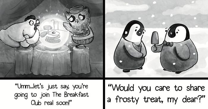 I Created 30 Hilariously Adorable Animal Cartoons For An Art Challenge ...