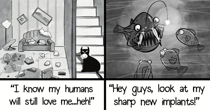 I Created 30 Hilariously Adorable Animal Cartoons For An Art Challenge ...