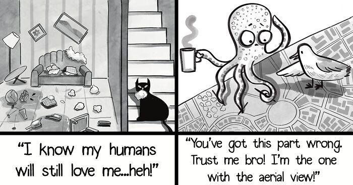 I Created 30 Hilariously Adorable Animal Cartoons For An Art Challenge ...