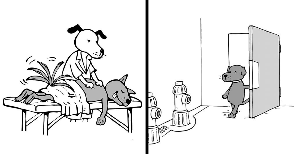 22 Wordless One-Panel Comics Featuring Dogs By Karlo Ferdon | Bored Panda