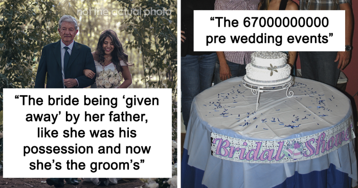 30 Of The Stupidest Wedding Traditions, As Shared On This Online Thread