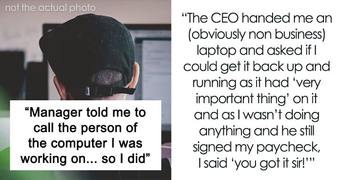 Manager Demands To Speak With The Owner Of The Laptop IT Guy Is Working ...