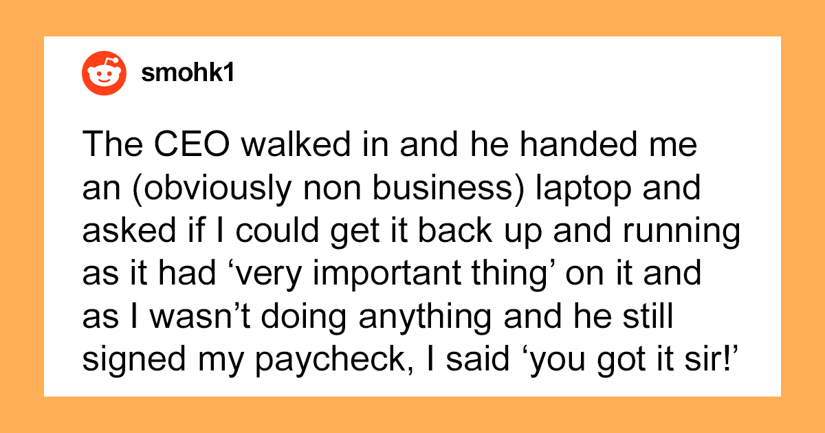 Manager Demands To Speak With The Owner Of The Laptop IT Guy Is Working ...