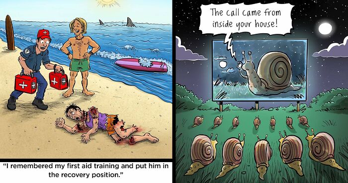 35 Hilarious One-Panel Comics By Derek Evernden With Darker Undertones ...