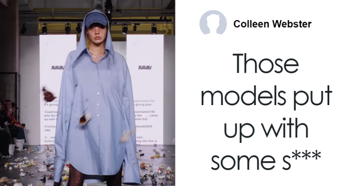 Chaos At Milan Fashion Show As Audience Pelts Models With Discarded Food