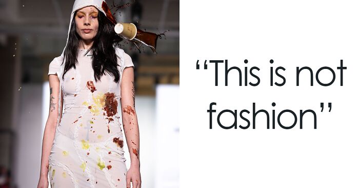 Chaos At Milan Fashion Show As Audience Pelts Models With Discarded Food