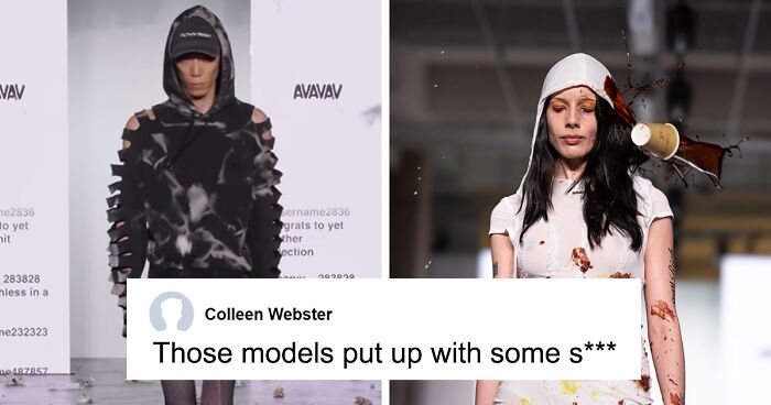 Chaos At Milan Fashion Show As Audience Pelts Models With Discarded Food