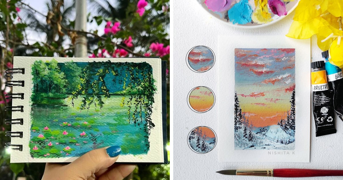Using Gouache, Watercolor, And Acrylics This Artist Creates Stunning ...