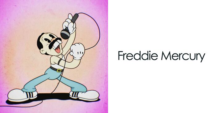 Artist Reimagines 20 Rock Legends As Cartoon Characters From The 1930s ...