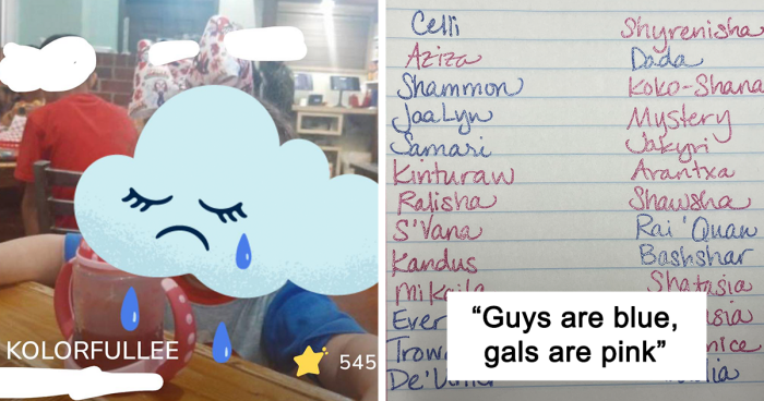 30 Hilariously Unfortunate Names Parents Gave To Children Forgetting ...