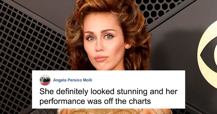 Miley Cyrus Arrives At 2024 Grammys In See-Through Dress Made Of Safety ...